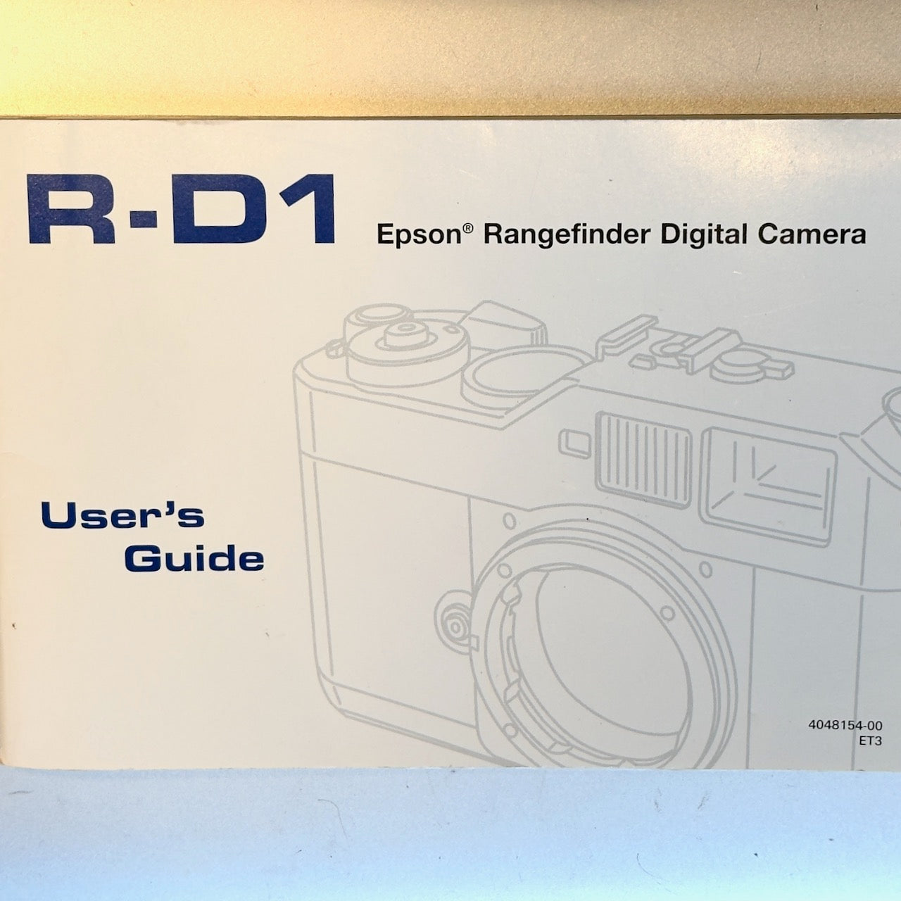 Epson RD-1 Instruction Manual – Camera Traders