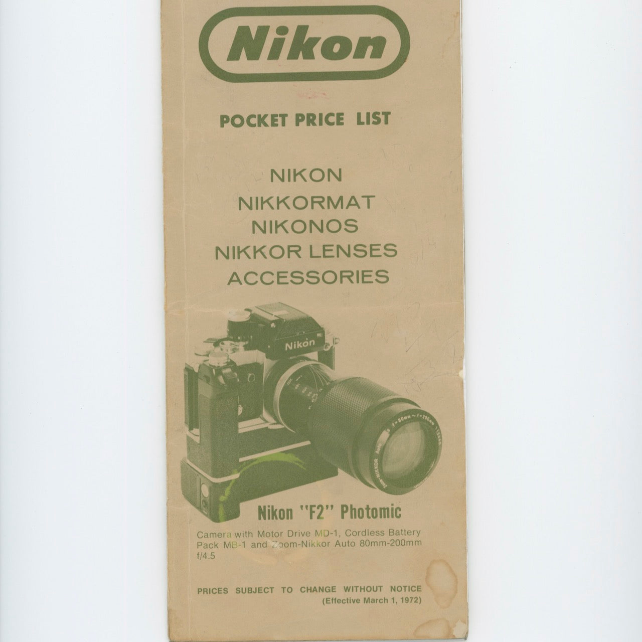 Nikon Pocket Price List. – Camera Traders